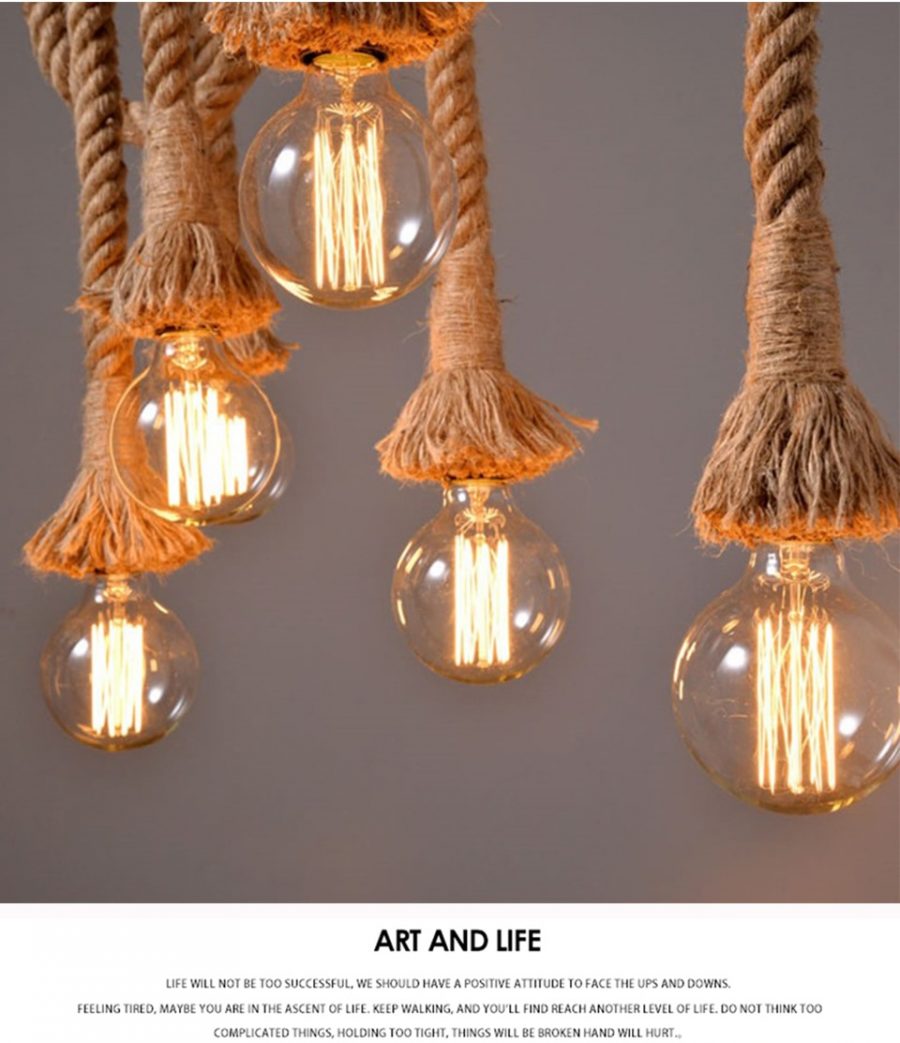 Edison Hemp Rope Light - Light Trybe Nigeria