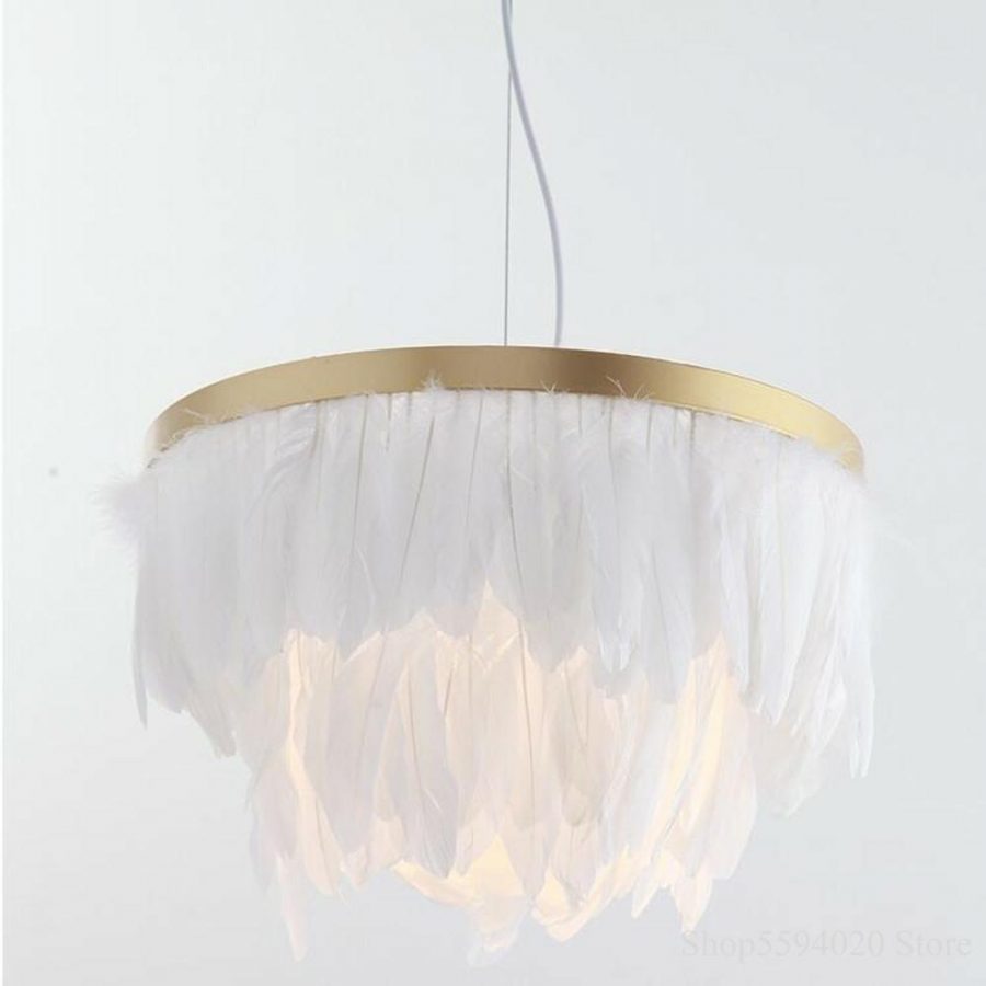 Earthy Feather Chandelier - Light Trybe Nigeria