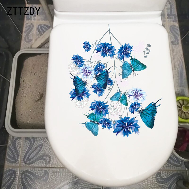 Blue Butterfly Flower Branch Sticker - Light Trybe Nigeria