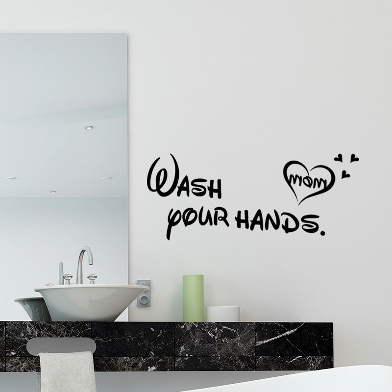 Creative Wash Your Hands Wall Sticker - Light Trybe Nigeria