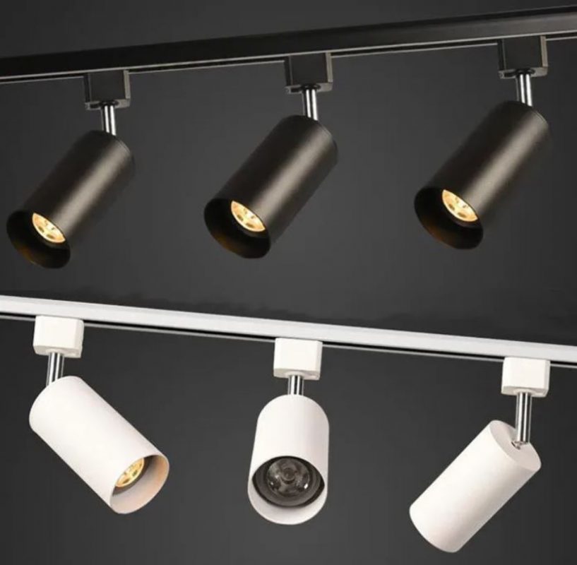 3 PCS Quality Track Light Spotlight On Adjustable Rail - Light Trybe ...